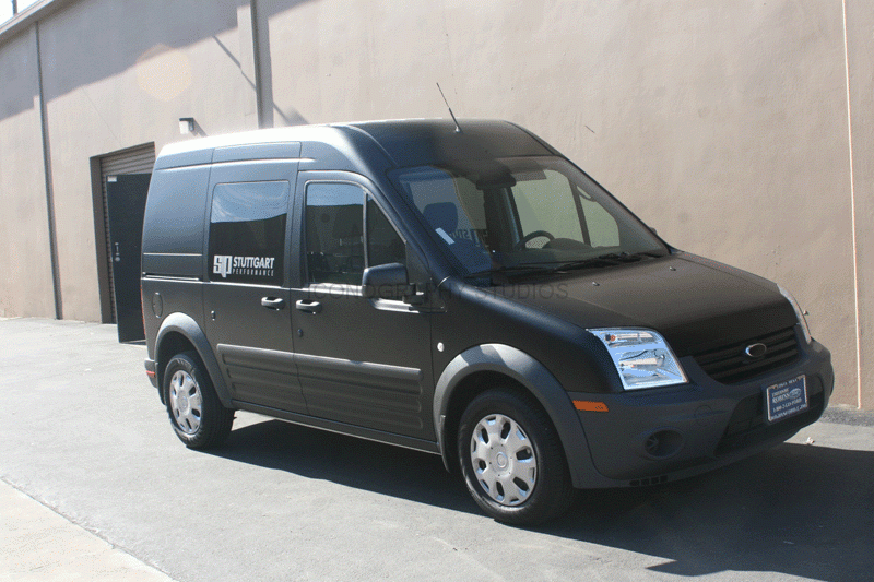Matte Black Ford Transit Connect, Costa Mesa, CA - Iconography Studios