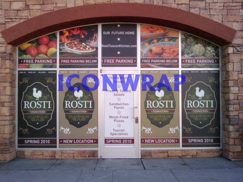 Full Color Window Wraps at Rosti Tuscan - Iconography Studios
